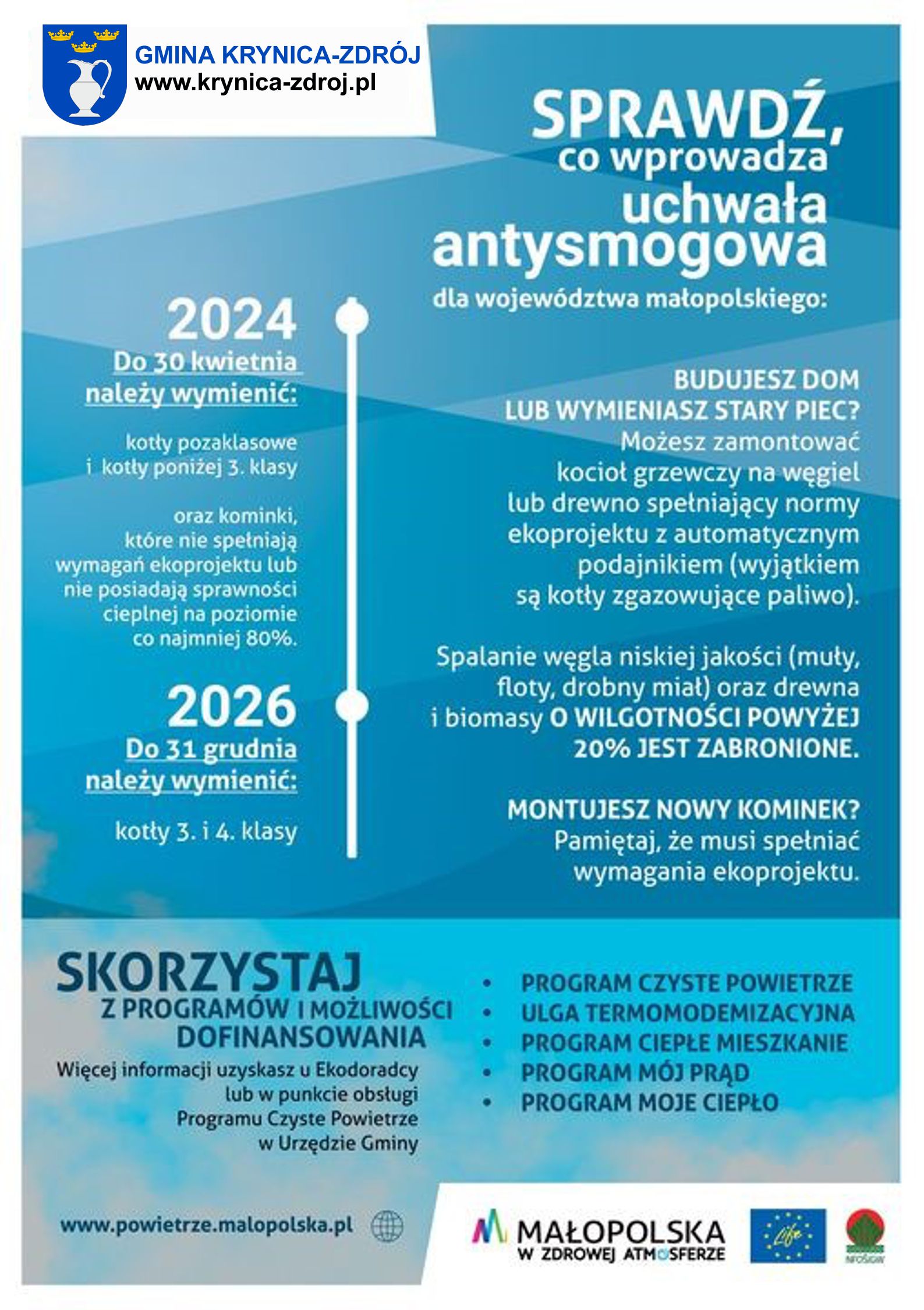 Uchwała antysmogowa dla Małopolski - Aktualności - Krynica Zdrój